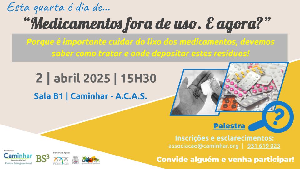 MEDICAMENTOS FORA DE USO. E AGORA? - Palestra - INSCRIÇÕES ABERTAS ...